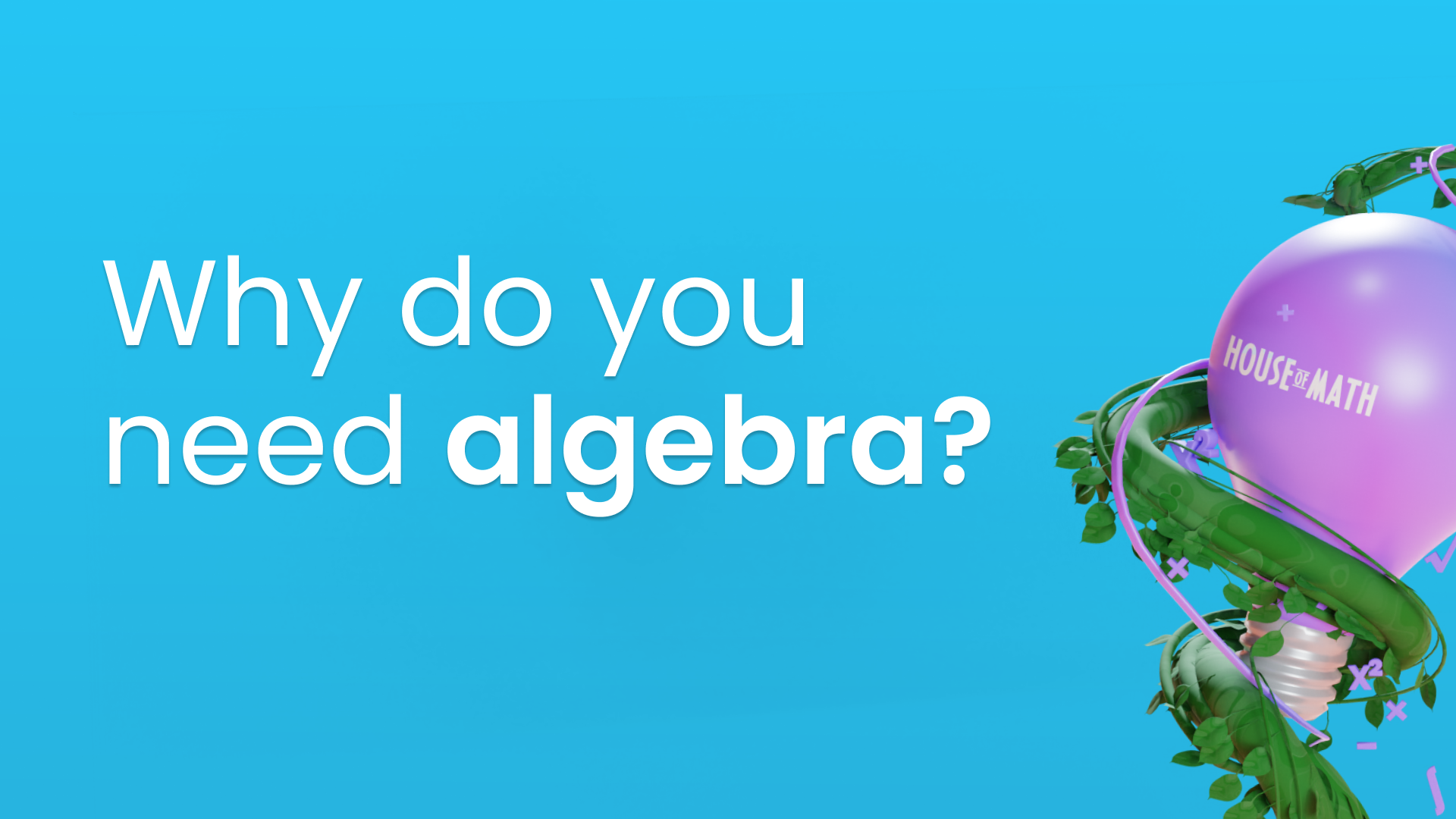 Why Do You Need Algebra 