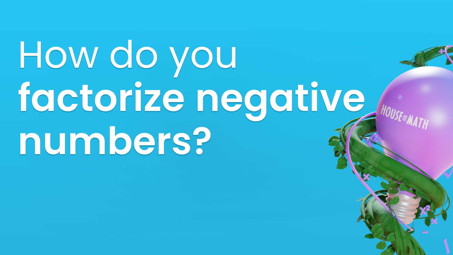 How Do You Factorize Negative Numbers?